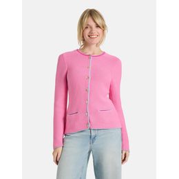 LIEBLINGSST&Uuml;CK LIEBLINGSST&Uuml;CK Damen Strickjacke "ZaraL", pink, Gr. 42, Obermaterial: 100% Baumwolle, Strickjacken, aus 100% Baumwolle