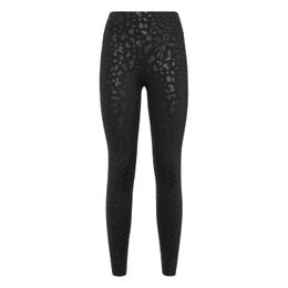 Plein Sport Damen Leggings "Leopard", schwarz, Gr. XXL, Obermaterial: 75% Polyamid, 25% Elasthan, Hosen