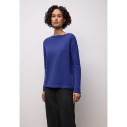 Street One Damen Strickpulloveramparo blau, Gr. 46, unifarben, Stoff, 30% Polyester, 29% Polyacryl, 21% Viskose, 20% Nylon, Pullover, soft