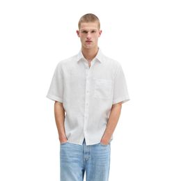 Marc O'Polo MARC O'POLO Herren Leinenhemdwei&szlig;, Gr. XL, Web, Obermaterial: 100% Leinen, Hemden, mit aufgesetzter Brusttasche