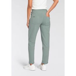 Kangaroos Damen Jogginghose, gr&uuml;n, Gr. 34, bedruckt, unifarben, Sweatware, Obermaterial: 95% Baumwolle, 5% Elasthan, Hosen, mit gro&szlig;en Taschen