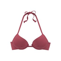 s.Oliver Damen Push-Up-Bikini-Top "Rome", rot, Gr. 40, unifarben, Microfaser, Polyamid, Bikini-Oberteile, in verschiedenen Unifarben