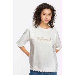 Heine Damen Sweatshirt, wei&szlig;, Gr. 48, unifarben, 82% Baumwolle, 18% Polyester, Sweatshirts
