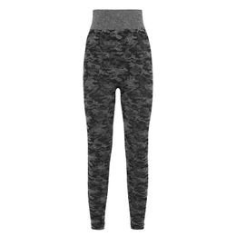 Plein Sport Damen Leggings "Camouflage", schwarz, Gr. L, Obermaterial: 74% Polyamid, 18% Polyester, 8% Elasthan, Hosen