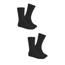 Hudson Damen Socken "ONLY 2-PACK", Gr. 43schwarz, Obermaterial: 75% Baumwolle, 23% Polyamid, 2% Elasthan, Socken, Komfortbund mit weitem Fu&szlig;ausschnitt