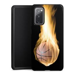 DeinDesign Galaxy S20 FE Handy Panzer Handyh&uuml;lle robuste Outdoor H&uuml;lle Schutzh&uuml;lle gl&auml;nzend Fire Sports Basketball Tough Case