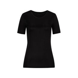 Mey Damen T-Shirt "Emotion", Gr. 42, schwarz, Feinripp, Obermaterial: 50% Viskose, 46% Polyamid, 4% Elasthan, Shirts, Ohne auftragende Seitenn&auml;hte