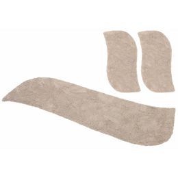 OTTO home Hochflor-Bettumrandung &raquo;Desner&laquo; H&ouml;he 35 mm 3 tlg. Mikrofaser, weich, flauschig, Schlafzimmer, Bettvorleger, L&auml;ufer Set beige Obermaterial: 
