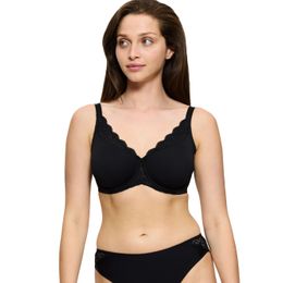 Triumph Damen B&uuml;gel-BH "Amourette W01", Gr. 75, schwarz, Microtouch, Obermaterial: 68% Polyamid, 32% Elasthan, unifarben, BHs, verkleinert die Brust