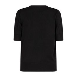 Freequent Damen Kurzarmpullover "FQKATIE-PULLOVER", schwarz, Gr. XS, unifarben, Strick, Obermaterial: 82% Viskose, 16% Polyamid, 2% Elasthan,