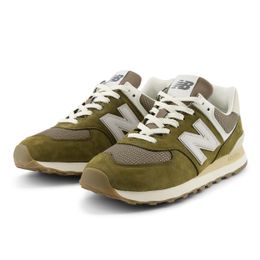 New Balance Damen Sneaker "574", Gr. 40,5calcium, Leder, Synthetik, Textil, Schuhe, mit Gummilaufsohle