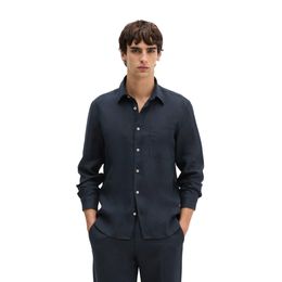 Marc O'Polo MARC O'POLO Herren Leinenhemd, schwarz, Gr. XL, Web, Obermaterial: 100% Leinen, Hemden, im klassisch cleanen Look