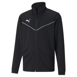 Puma Kinder Trainingsjacke "TEAMRISE TRAINING POLY JACKET JR", schwarz-wei&szlig;, Gr. 128, unifarben, Piqu&eacute;, Obermaterial: 100% Polyester, Jacken, f&uuml;r