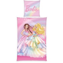 Barbie Bettw&auml;sche &raquo;&laquo; 2 Stk. Wendebettw&auml;sche bunt Renforc&eacute;, Obermaterial: 100% Baumwolle