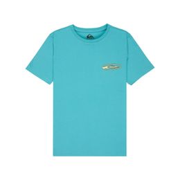 T-Shirt Quiksilver "Quik Globe", Jungen, Gr. 12(148-156cm), aqua, Obermaterial: 70% Baumwolle, 30% Baumwolle., Shirts T-Shirt