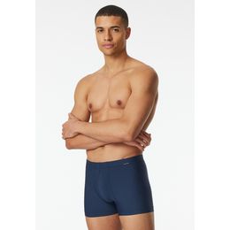 Schiesser Herren Boxershorts "Pure Micro", Gr. 7, blau, Microfaser, Obermaterial: 100% Baumwolle, unifarben, Unterhosen, ohne Eingriff, mit extra