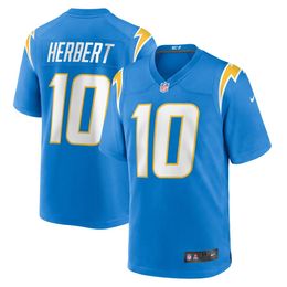 Nike Herren Footballtrikot "Nike Trikot Los Angeles Chargers NFL Home Jersey Herbert 10", blau, Gr. XL, 100% Polyester, Trikots