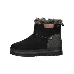 Mustang Shoes Damen Stiefelette "Mustang Shoes Stiefelette Lederimitat/Textil", Gr. 37schwarz, Lederimitat, Textil, Schuhe
