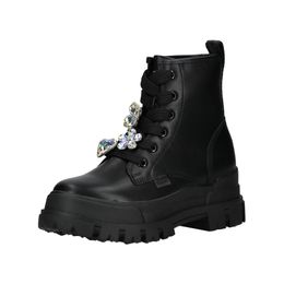 Buffalo Damen Schn&uuml;rstiefelette "Buffalo Stiefelette Lederimitat", Gr. 38, schwarz, Lederimitat, Schuhe