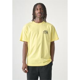 T-Shirt Cleptomanicx "Connected", Jungen, Gr. L, gelb, 100% Baumwolle, bedruckt, normal, Rundhals, Shirts T-Shirt, mit gro&szlig;em R&uuml;ckenprint