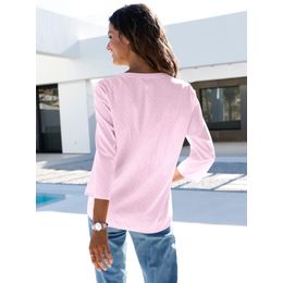 Inspirationen Damen Schlupfbluse, rosa, Gr. 40, gemustert, 100% Viskose, Blusen