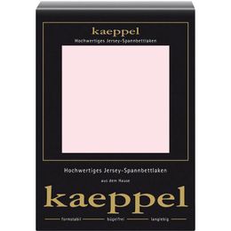 Kaeppel Spannbettlaken &raquo;Single Jersey Mako Elasthan&laquo; aus 97% Baumwolle und 3% Elasthan rosa Jersey-Elasthan, Obermaterial: 97% Baumwolle, 3% Elasthan