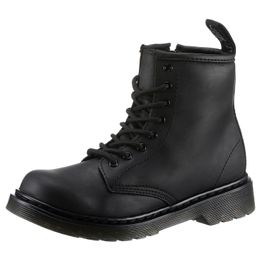 Dr. Martens M&auml;dchen Winterboots "1460 Serena Mono J", Gr. 33, schwarz, Leder, unifarben, Schuhe, mit Innenrei&szlig;verschluss