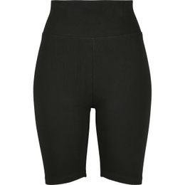 Urban Classics Herren Stoffhose "Urban Classics Damen Ladies High Waist Cycle Shorts"schwarz, Gr. XS, unifarben, 95% Baumwolle, 5% Elasthan, Hosen