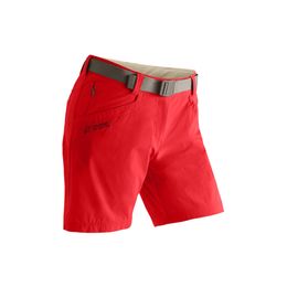 Funktionsshorts Maier Sports "Lulaka Shorts", Damen, Gr. 40, Normalgr&ouml;&szlig;en, feuerrot, 90% Polyamid, 10% Elasthan, Hosen, Damen Shorts, kurze Wanderhose, Outdoorhose mit 4 Taschen, Regular Fit