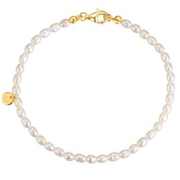 Glanzst&uuml;cke M&uuml;nchen Damen Perlenarmband "GSM1987", 19, Silber 925 (Sterlingsilber), wei&szlig;, GLANZST&Uuml;CKE M&Uuml;NCHEN, Silber 925 (Sterlingsilber), Armb&auml;nder, mit