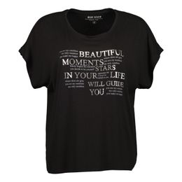 Blue Seven Damen T-Shirt "T-Shirt", schwarz, Gr. 46, 95% Viskose, 5% Elasthan, Shirts