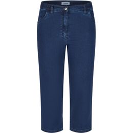 KjBRAND Damen 7/8-Hose "Betty", blau, Gr. 50, unifarben, Denim/Jeans, Obermaterial: 71% Baumwolle, 25% Polyester, 4% Elasthan, Hosen, in gro&szlig;en Gr&ouml;&szlig;en
