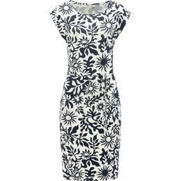 Ragwear Damen Sommerkleid "Taggien Print", blau, Gr. L, Material: 95% Viskose, 5% Elasthan, Kleider, Leichtes, bequemes Midikleid mit Muster
