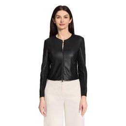 Vera Mont Damen Canvasjacke "Damen mit Rei&szlig;verschluss", schwarz, Gr. 46, Obermaterial: 100% Polyurethan, 100% Polyester. Besatz: 67% Viskose, 28%