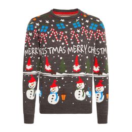 Blend Herren Strickfleece-Pullover "Strickpullover BHChristian", grau, Gr. XXL, Obermaterial: 100% Polyacryl PAN., Pullover