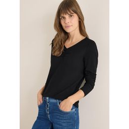 Cecil Damen V-Shirt mit Raffung XS (36)