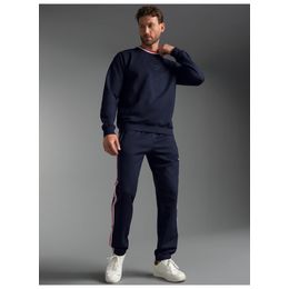 TRIGEMA Herren Freizeitanzug "TRIGEMA Jogginganzug aus bequemer Sweat-Qualit&auml;t", blau, Gr. XXXL, Sweatware, 70% Baumwolle, 30% Polyester, Sportanz&uuml;ge