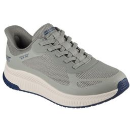 Skechers Herren Slip-On Sneaker "BOBS SQUAD 4", Gr. 48,5, gr&uuml;n, Synthetik, Textil, Schuhe, Trainingsschuh, Sneaker, Schn&uuml;rschuh zum einfachen