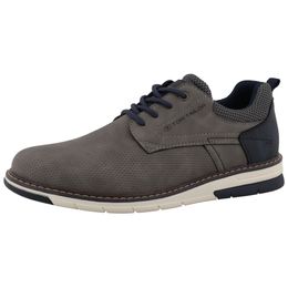 Tom Tailor Herren Sneaker "Dylan", Gr. 41grau, Lederimitat, Textil, Schuhe, Freizeitschuh, Halbschuh, Schn&uuml;rschuh mit Kontrastbesatz an der Ferse
