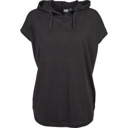 Hoodie Urban Classics "Urban Classics Damen Ladies Sleeveless Jersey Hoody", Damen, Gr. M, schwarz, 50% Baumwolle, 50% Viskose, unifarben, Sweatshirts Hoodie