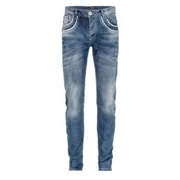 Cipo & Baxx CIPO & BAXX Herren Regular-fit-Jeans "Jeans", blau, Gr. 33, unifarben, 100% Baumwolle, Jeans, in Regular Fit, C-1127