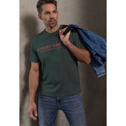Street One MEN Herren T-Shirt, gr&uuml;n, Gr. XXL, bedruckt, Web, 100% Baumwolle, Shirts, aus reiner Baumwolle