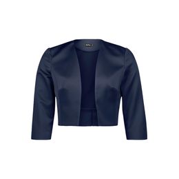 Vera Mont Damen Bolerojacke "Damen mit Kellerfalten", blau, Gr. 44, Satin, Obermaterial: 96% Polyester, 4% Elasthan, Jacken