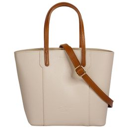 Samantha Look Damen Henkeltasche echt Leder, Made in Italy