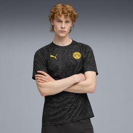 Puma Herren Trainingsshirt "Borussia Dortmund Aufw&auml;rmtrikot Herren", schwarz, Gr. S, bedruckt, Obermaterial: 100% Polyester, Shirts