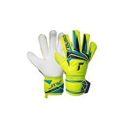 Reusch Damen Torwarthandschuhe "Attrakt Solid"gelb, blau, Gr. 9, 29% Polyester, 5% Lederimitat, 1% Baumwolle, Handschuhe, mit hochelastischem,