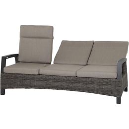 siena GARDEN Gartenlounge-Bank &raquo;CORIDO Lounge 3er Sofa in charcoal grey&laquo; Gestell Alu matt anthrazit, mit Sitz- u. R&uuml;ckenkissen taupe meliert Aluminium, Polyethylen