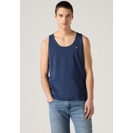 Levi's LEVI'S Herren Tanktop "LSE HOUSEMARK TANK", blau, Gr. S, unifarben, Jersey, Obermaterial: 100% Baumwolle, Tops, mit Logo Stickerei