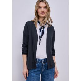 Street One Damen Cardiganshadowed navy, Gr. 36, unifarben, Stoff, 65% Polyester, 35% Viskose, Strickjacken, bestehend aus einem Materialmix