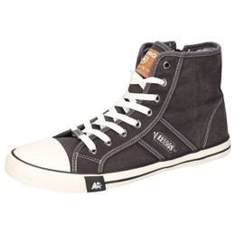 Lerros Herren Sneakerboots, Gr. 48, grau, Textil, kontrastfarbene Details, Schuhe, High Top Sneaker, Schn&uuml;rboots, Canvas-Boots mit Rei&szlig;verschluss